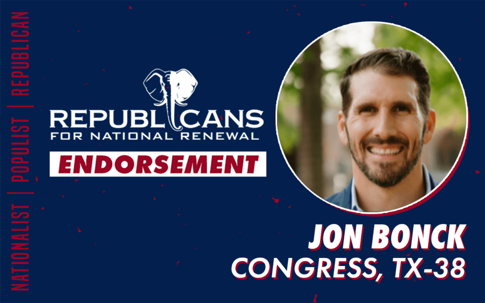 Republicans for National Renewal Endorses Jon Bonck for Congress ...